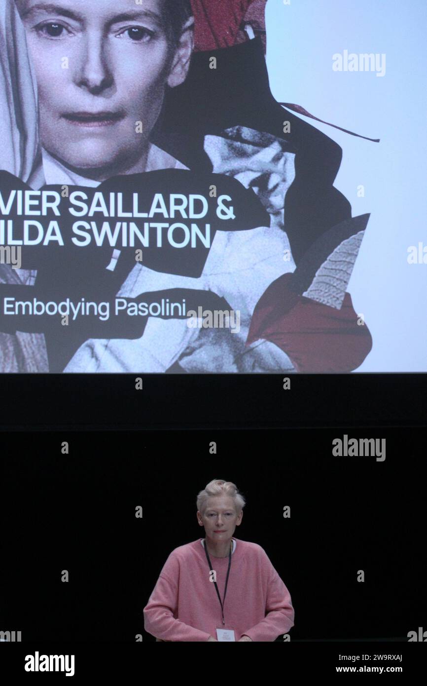 Britsh actress TILDA SWINTON gives a press conference at Onassis ...