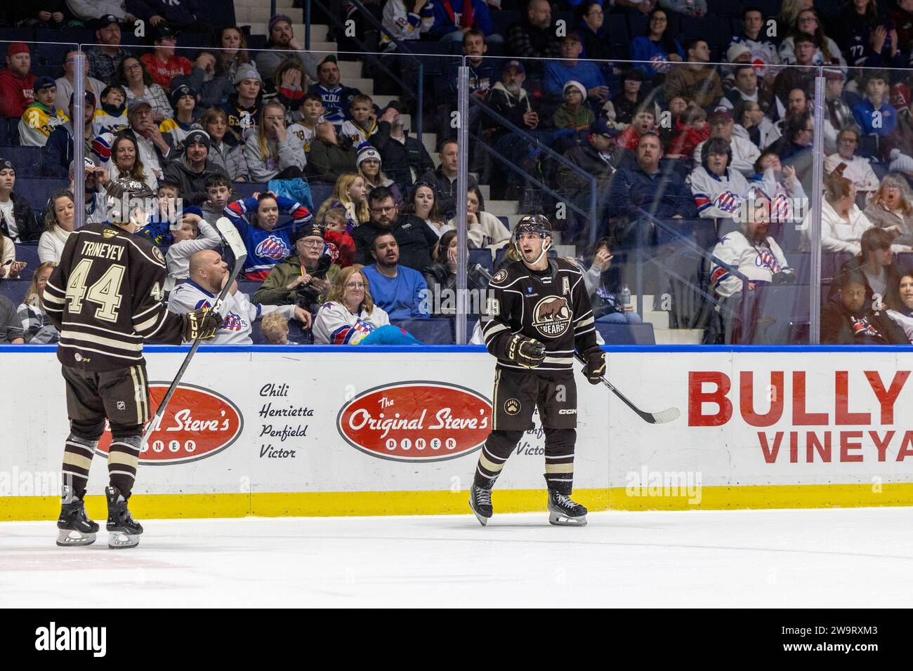 Rochester, New York, USA. 29th Dec, 2023. Hershey Bears forward Mike ...