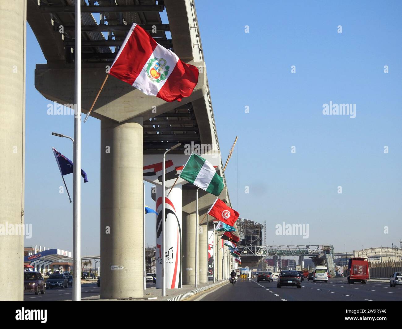 Cairo, Egypt, November 30 2023: Flags of various and different ...