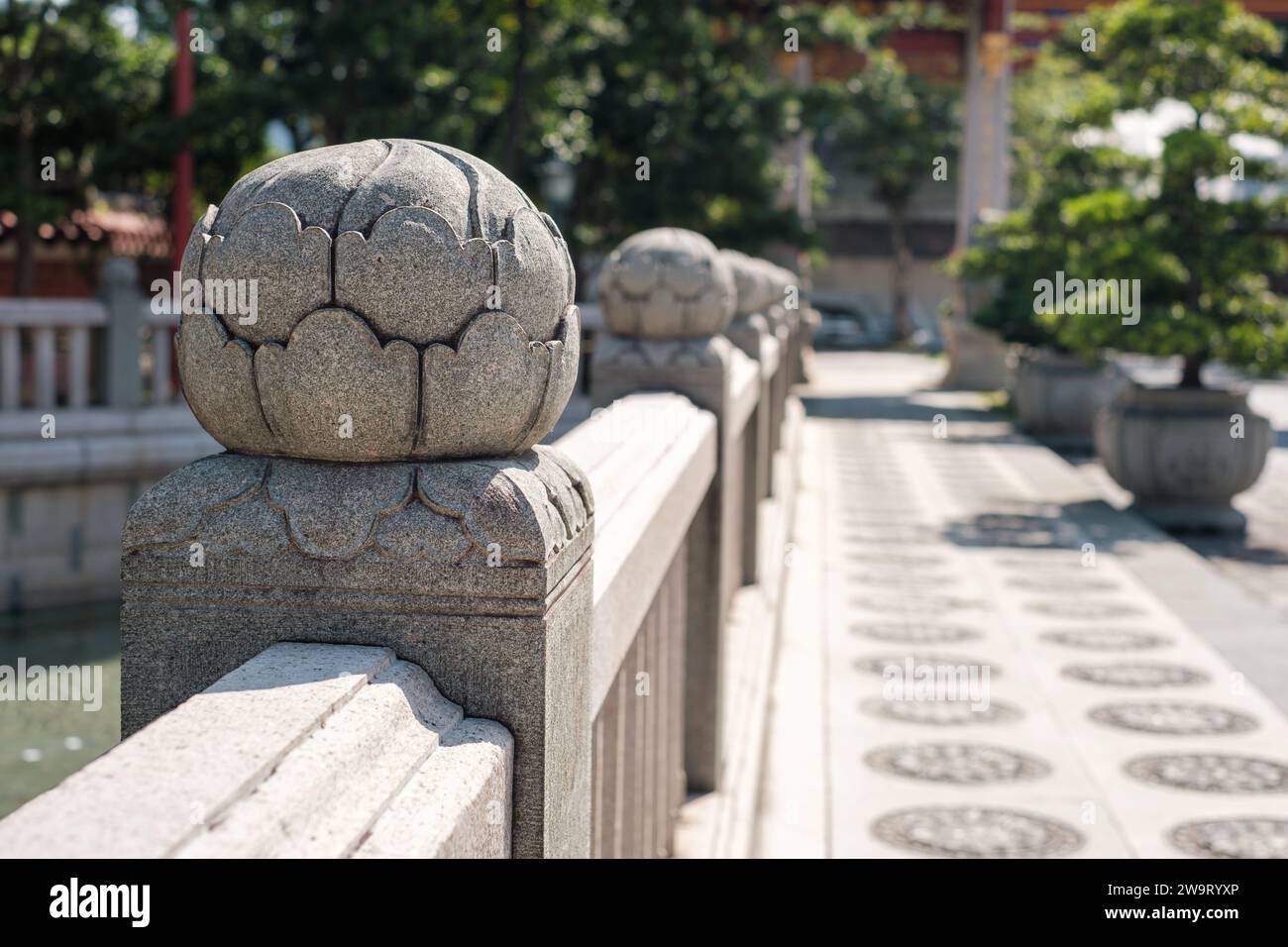 Chinese Stone Lotus Architectural Design Stock Photo - Alamy