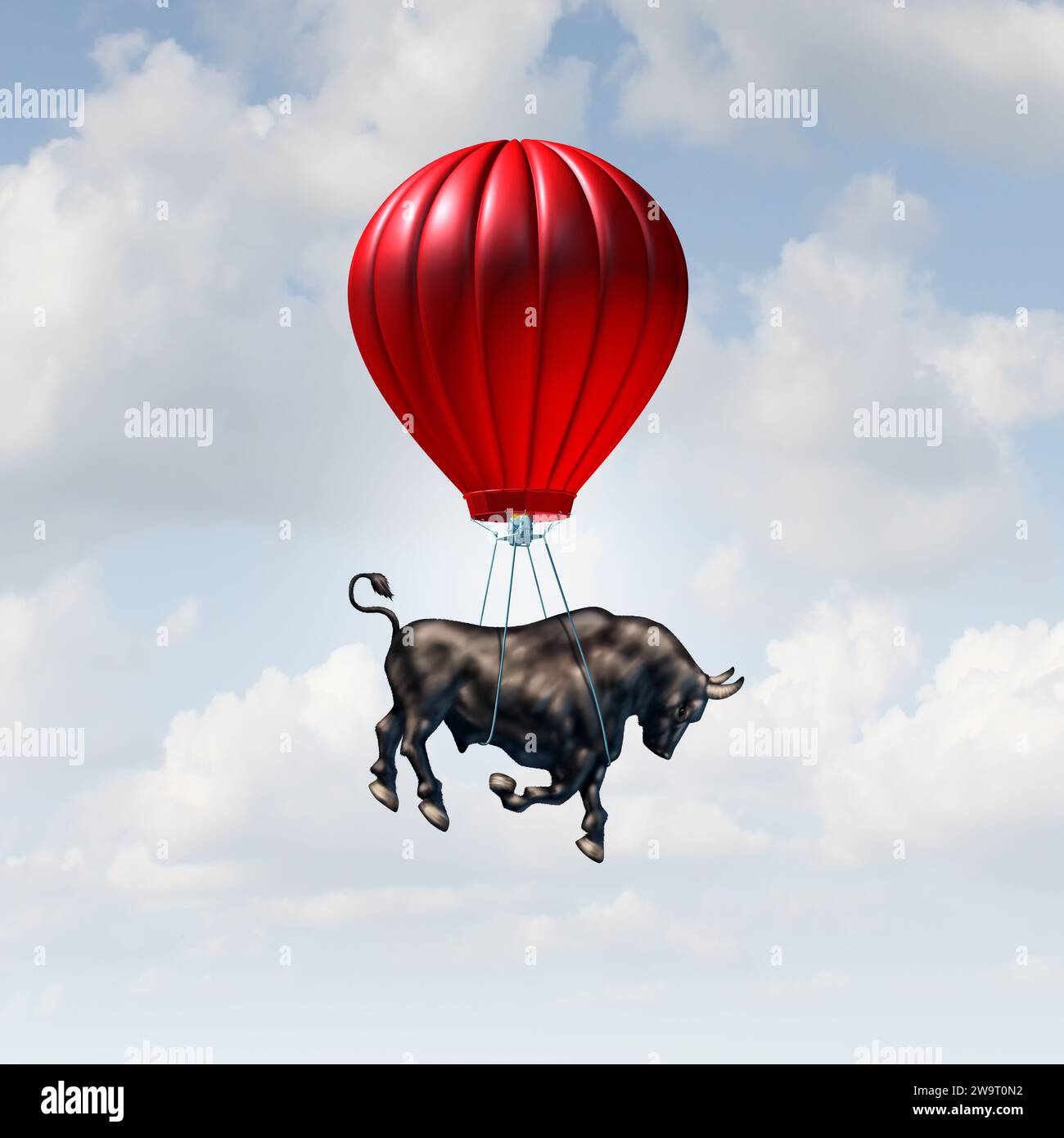 Rising Bull Market Business Concept and Record High Stock Market ...