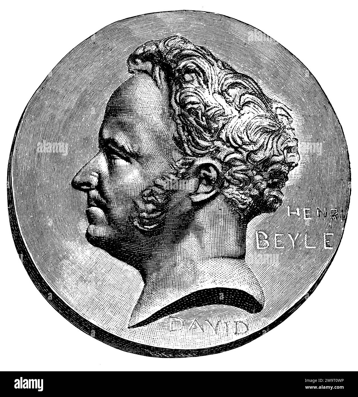 Stendhal (1783-1842), French writer, Henri Beyle (Stendhal). After the ...