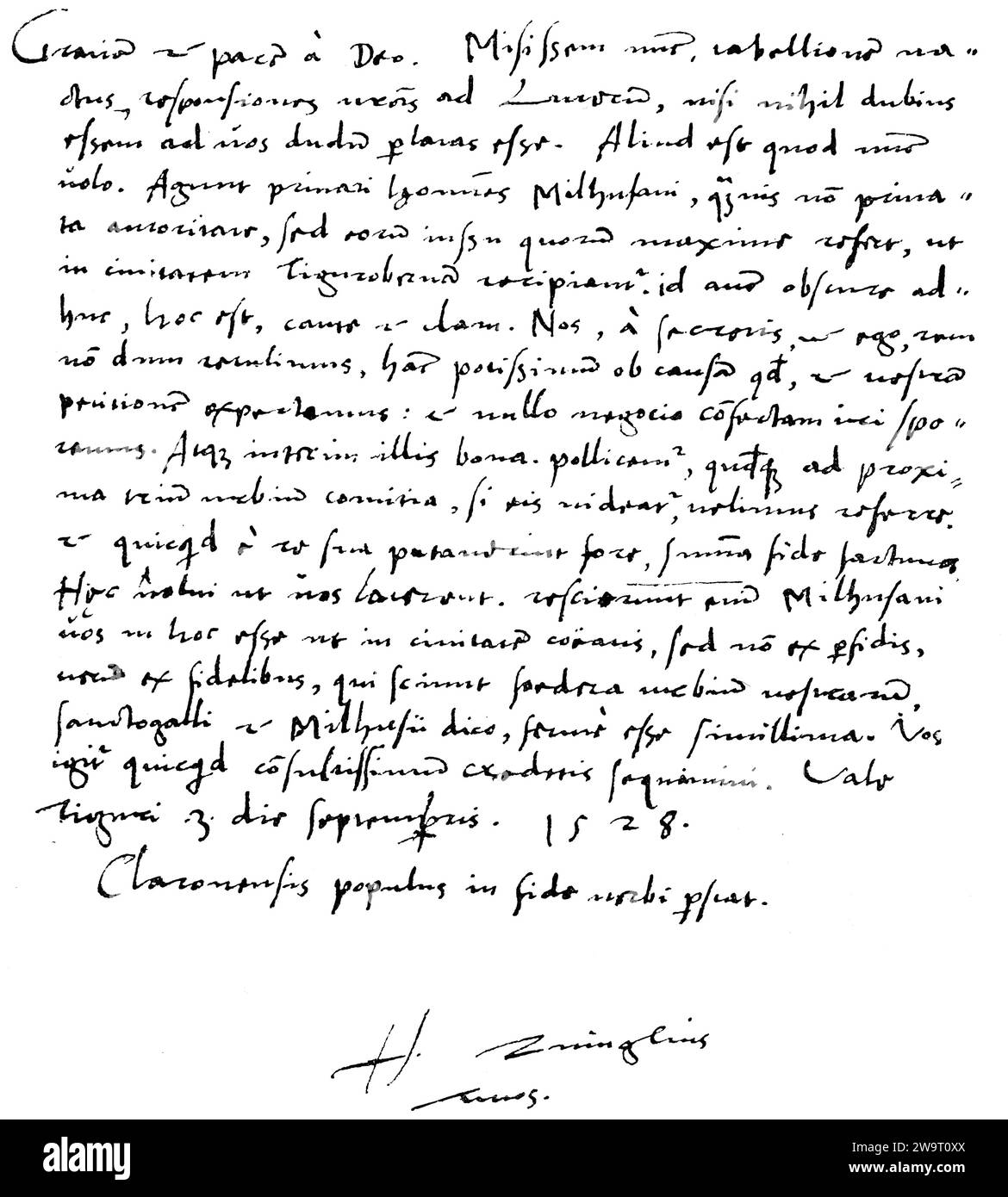 Ulrich Zwingli, auch Huldrych Zwingli (1484-1531), Swiss theologian and ...