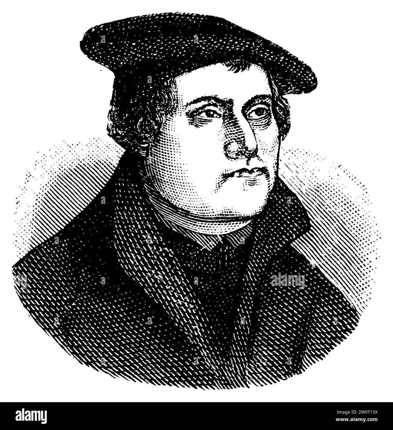 Martin Luther (1483-1546), monk, theologian, German reformer ...
