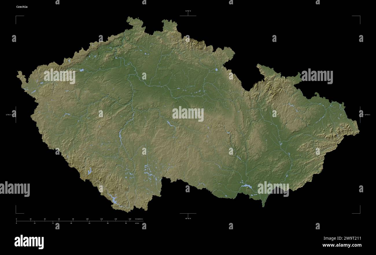 Shape of a Pale colored elevation map with lakes and rivers of the ...