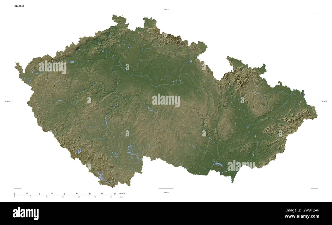 Shape of a Pale colored elevation map with lakes and rivers of the ...