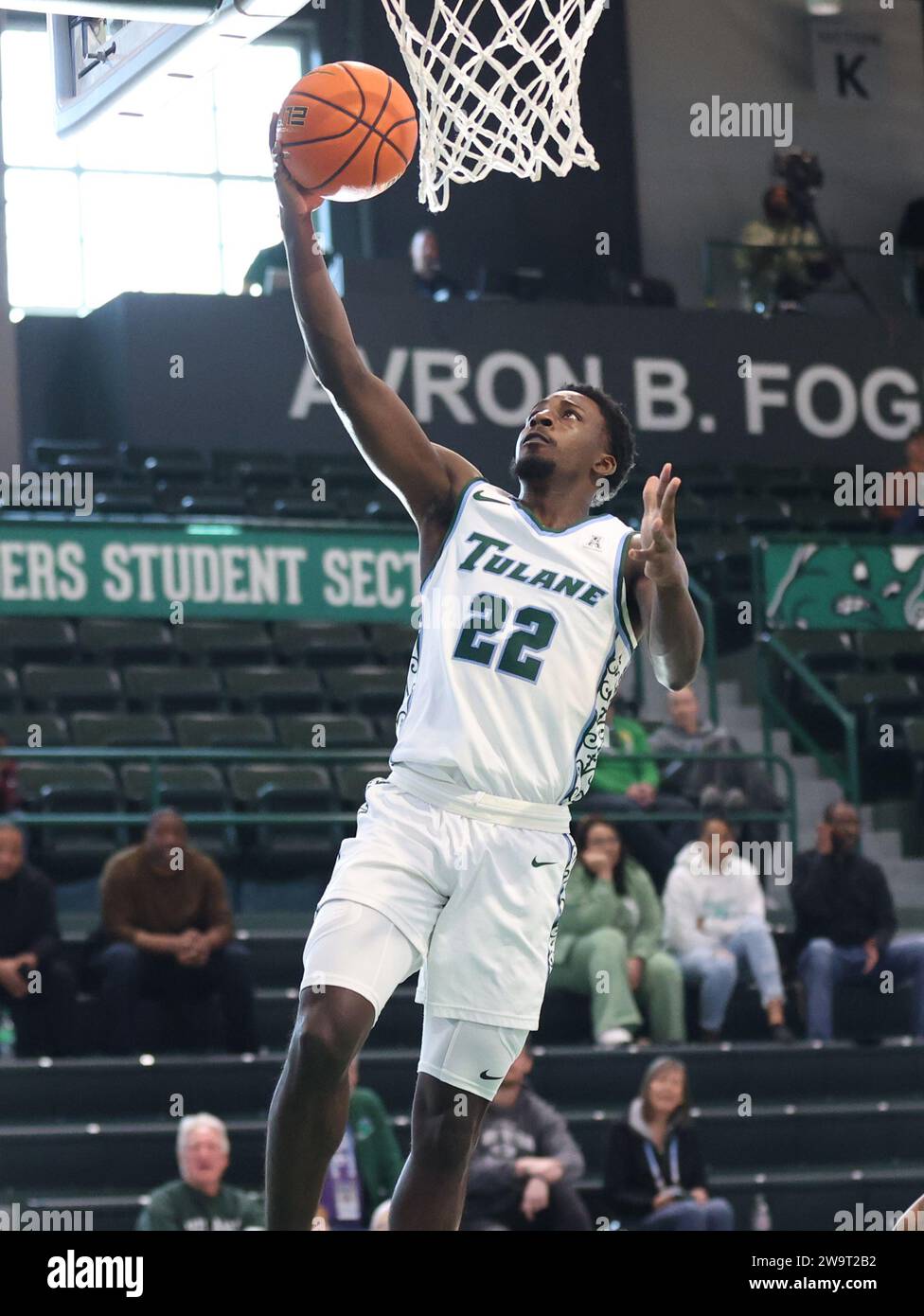 New Orleans, USA. 29th Dec, 2023. Tulane Green Wave guard Asher Woods ...