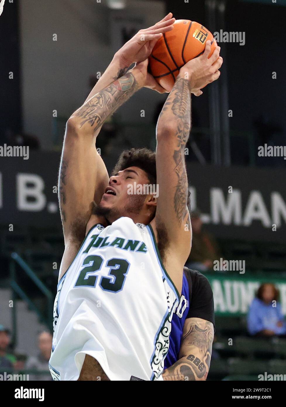 New Orleans, USA. 29th Dec, 2023. Dillard Bleu Devils forward Mike ...