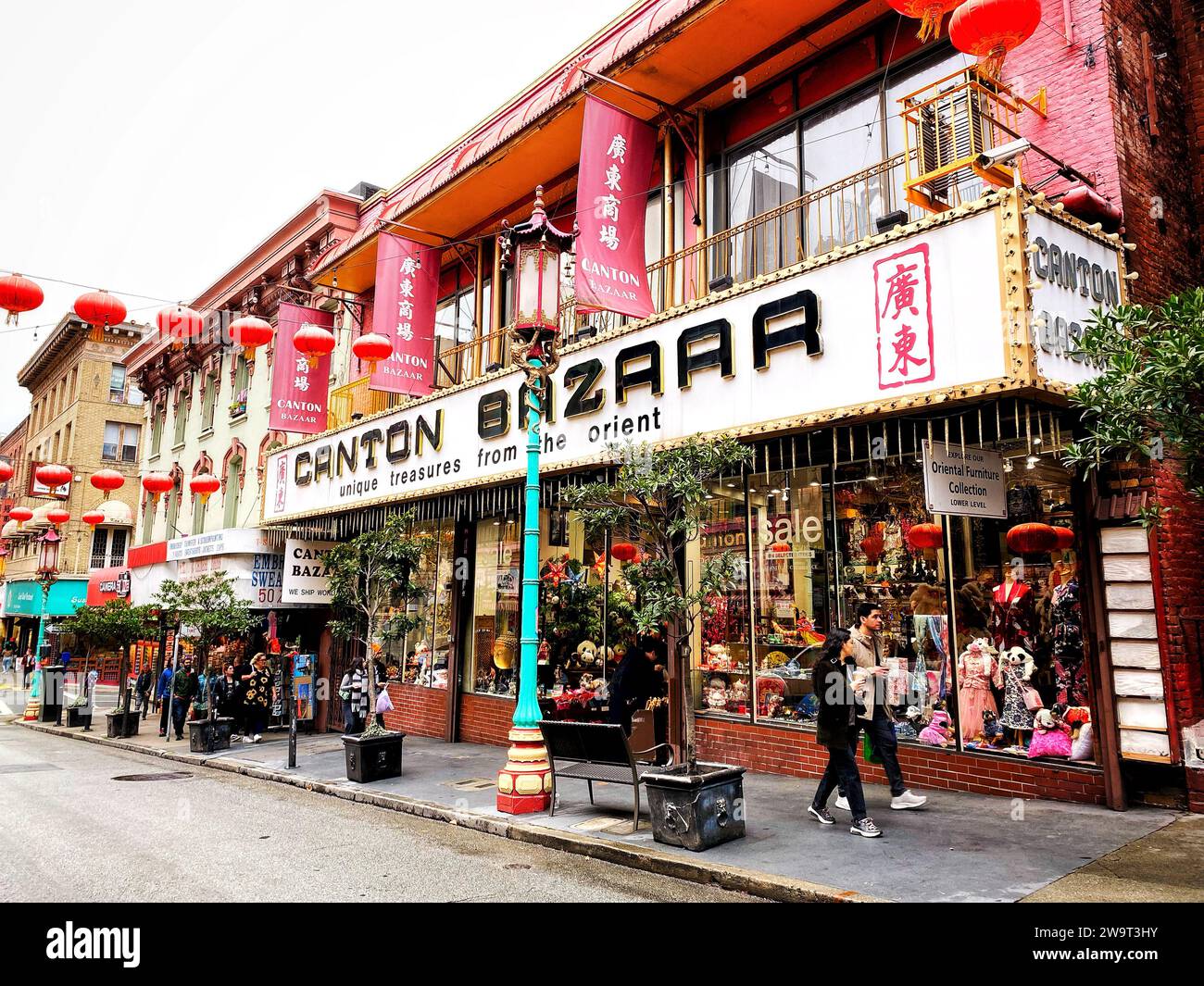 Canton Bazaar gift shop in Chinatown, San Francisco, California Stock ...