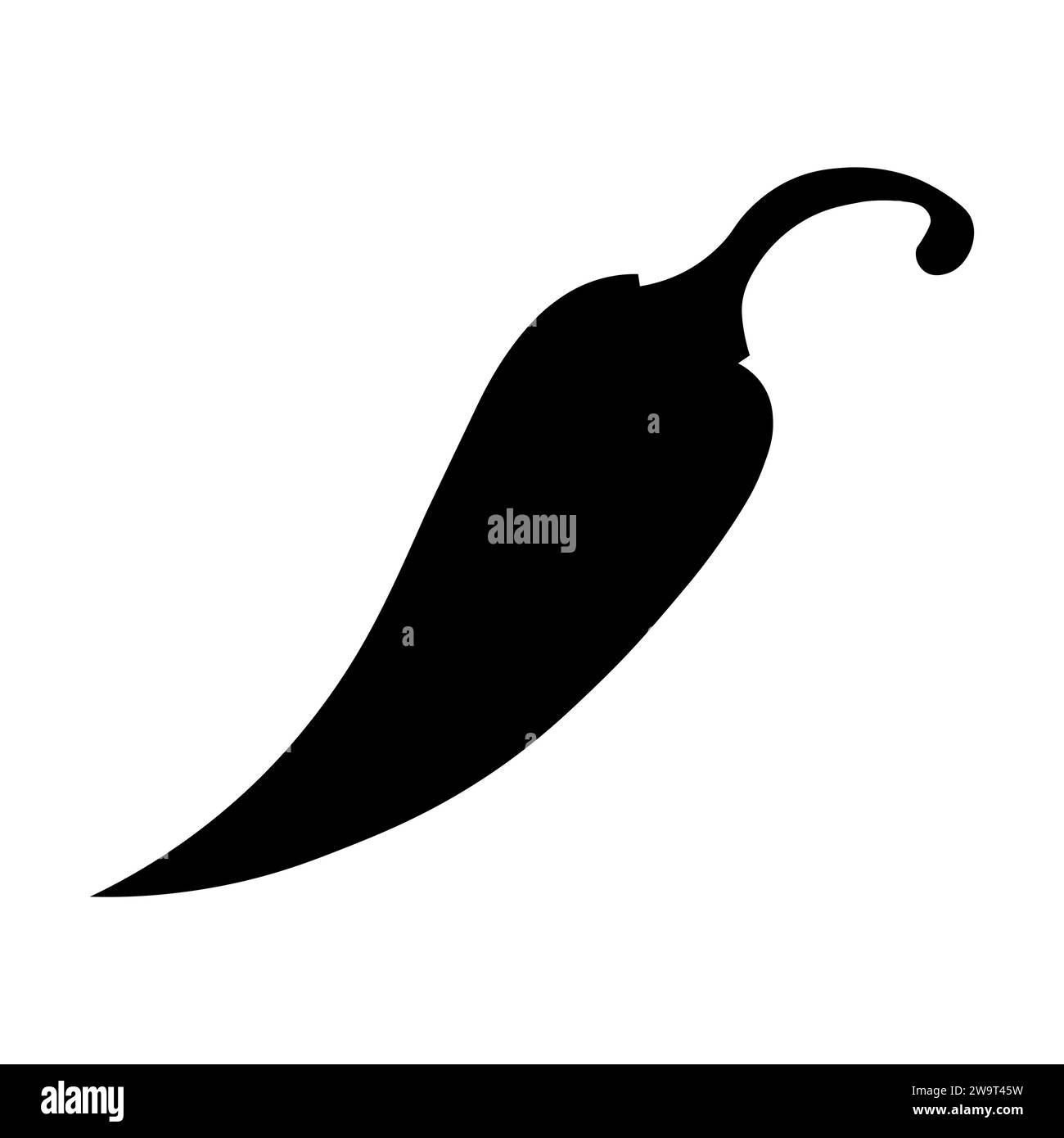 Chilli pepper vector icon on white background Stock Vector Image & Art ...