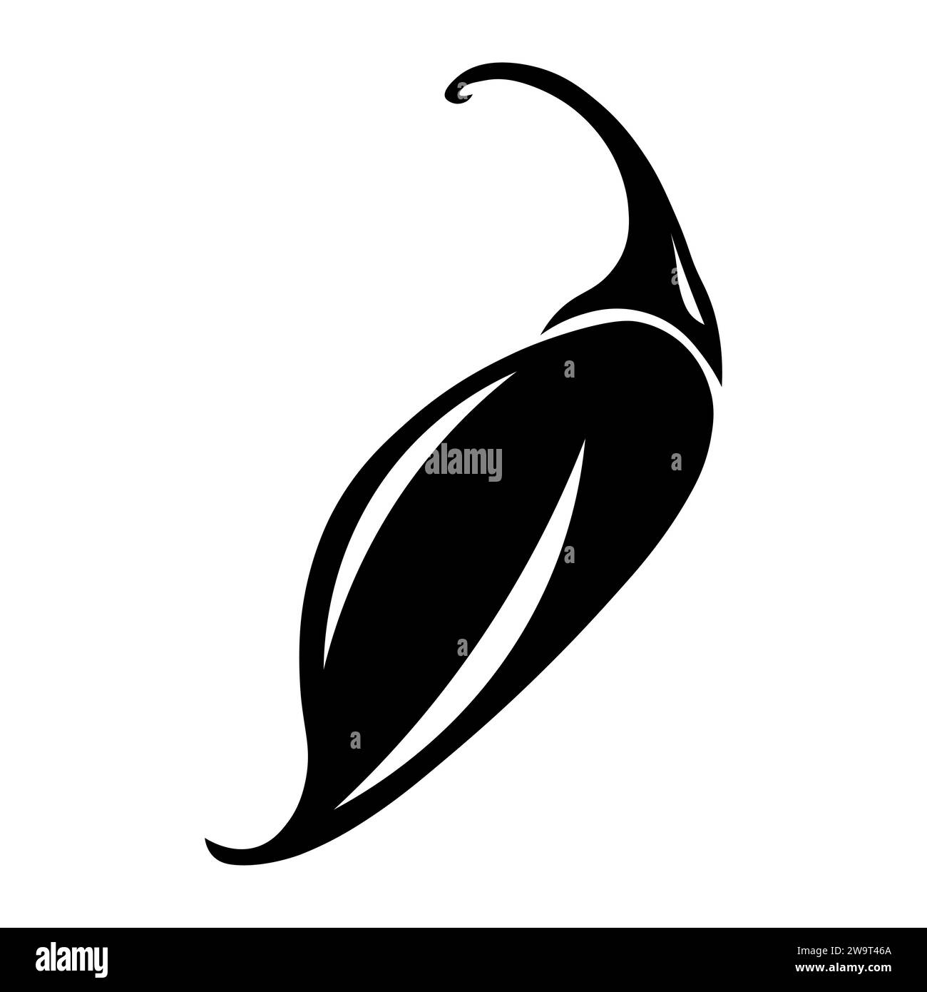 Chilli pepper vector icon on white background Stock Vector Image & Art ...