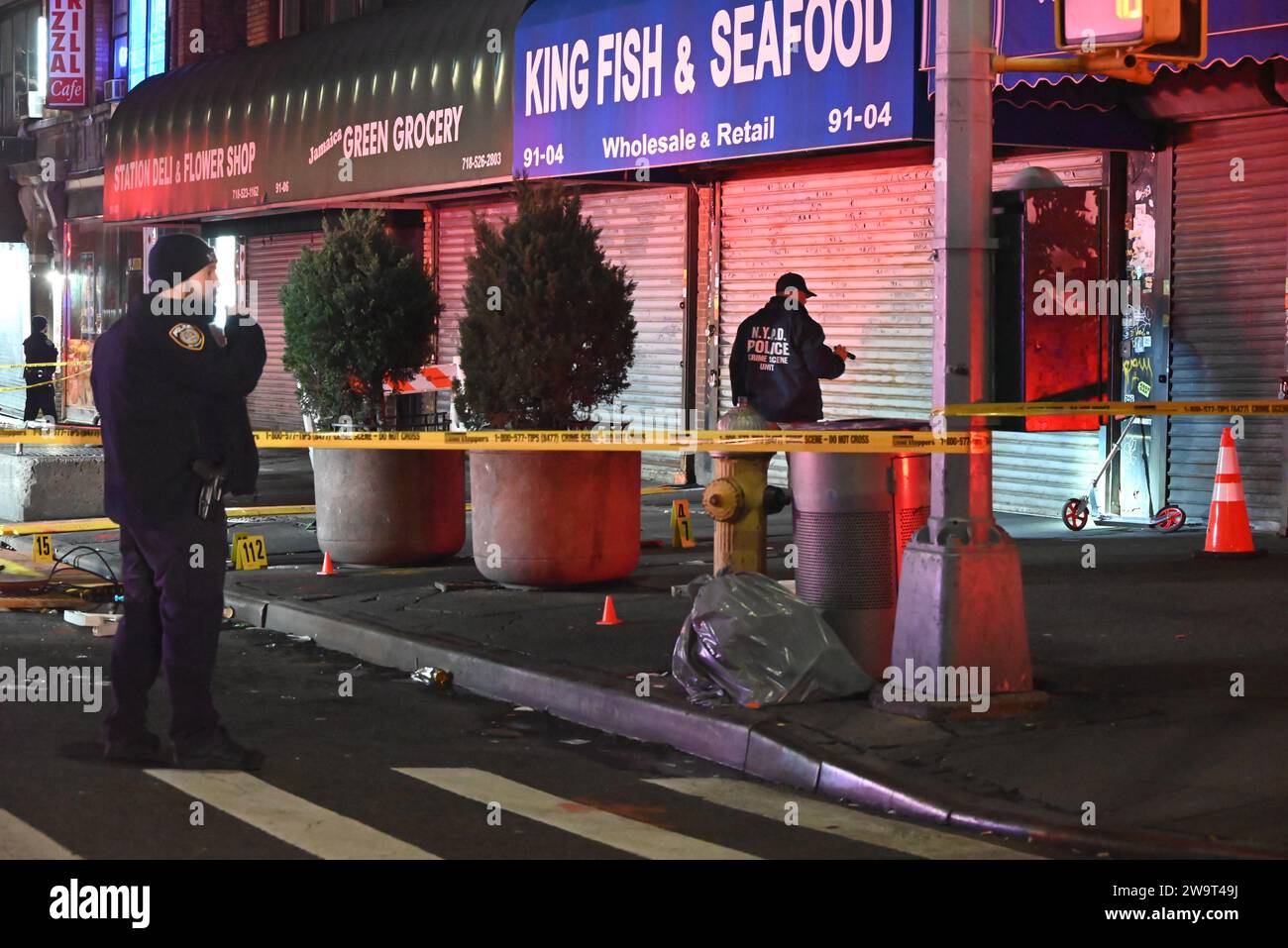 Jamaica, Queens, United States. 30th Dec, 2023. Crime scene ...