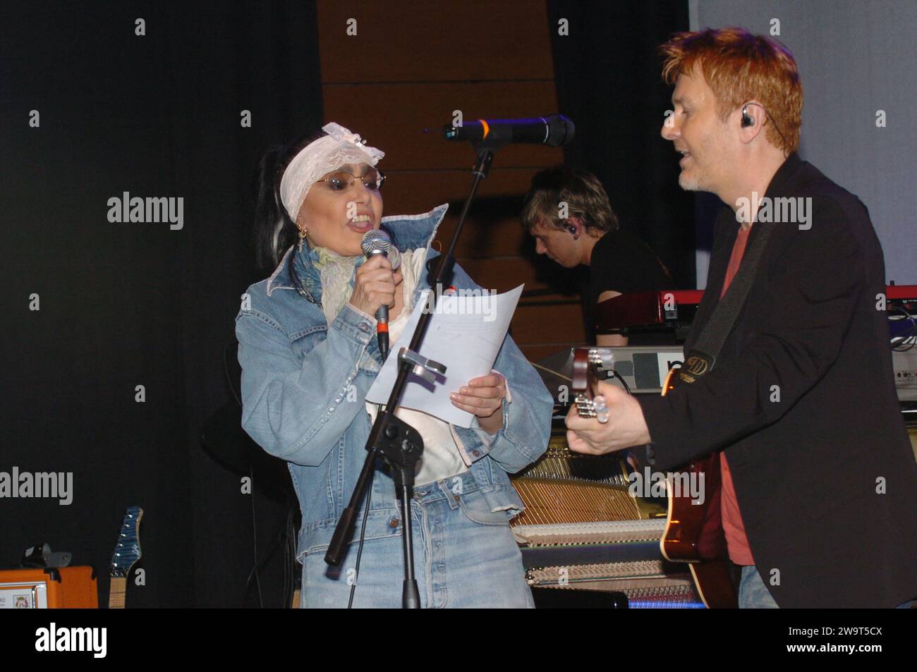 Milan Italy 2004-05-18 ; Loredana Bertè and Ron, Italian singers ...