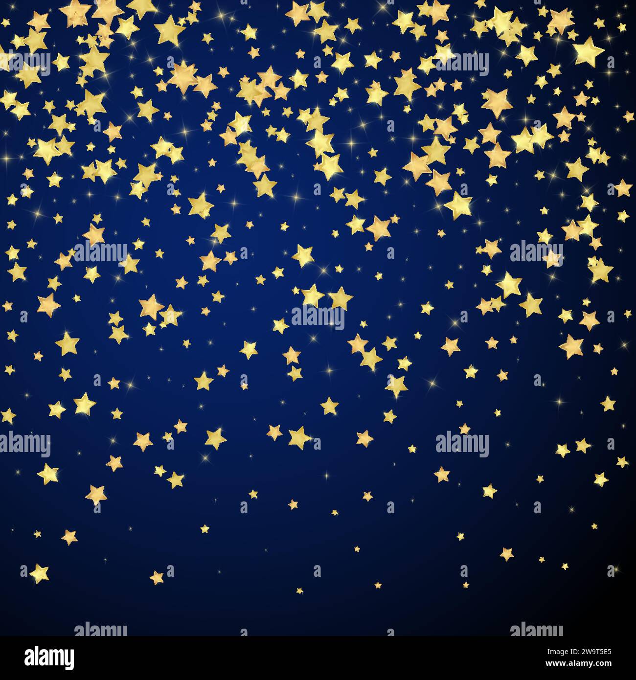Magic stars vector overlay. Gold stars scattered around randomly ...