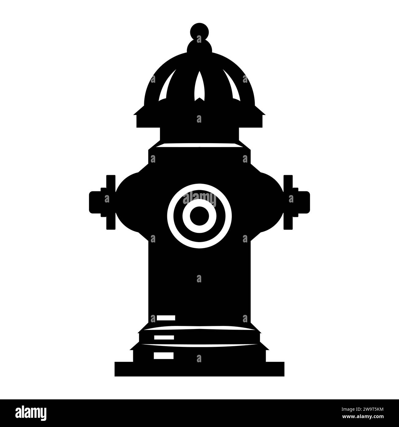 Hydrant black vector icon on white background Stock Vector Image & Art ...