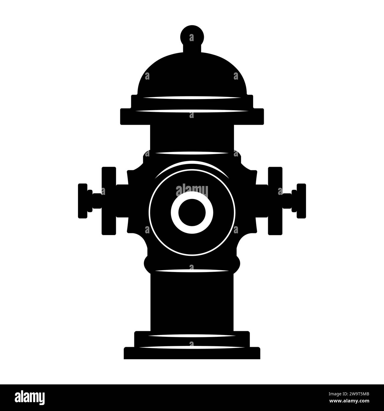 Hydrant black vector icon on white background Stock Vector Image & Art ...