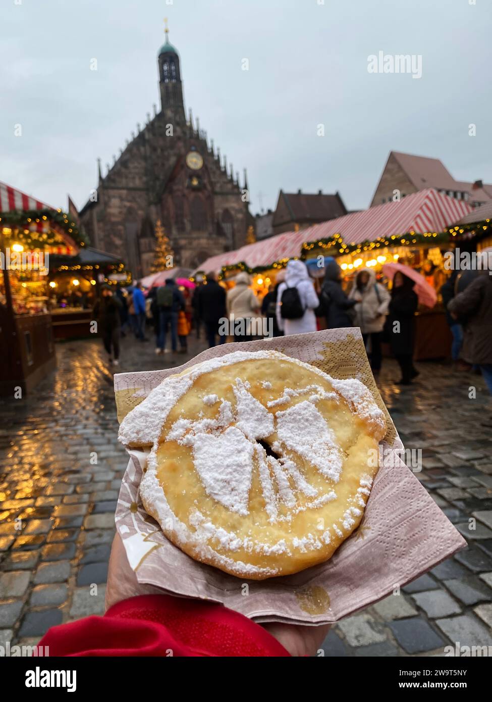 Nuremberg Christmas Christmas market showing the market and a close up ...