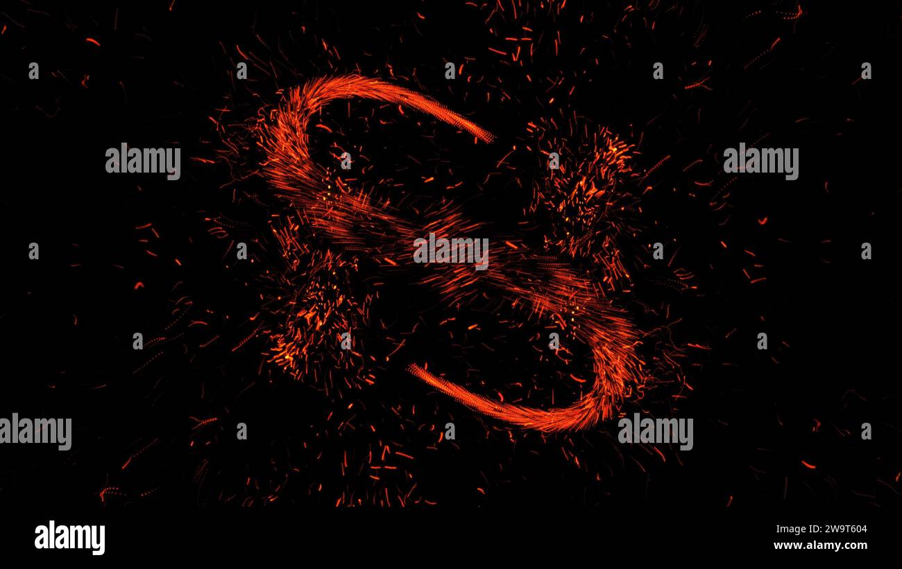 Fire sparks isolated over black background, Embers, beautiful ...