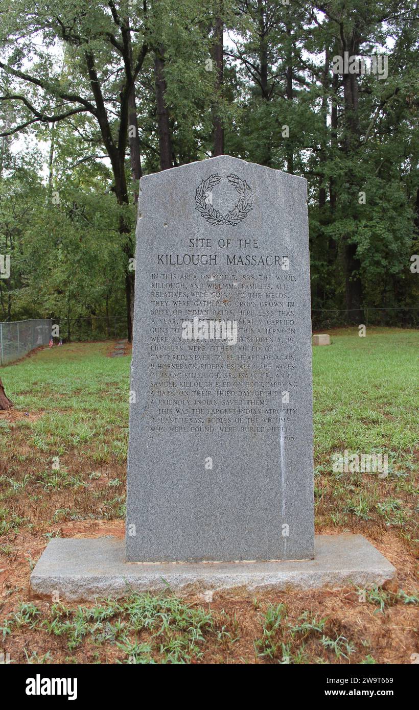 Bullard, TX -September 18, 2023: Killough Monument and Cemetery During ...