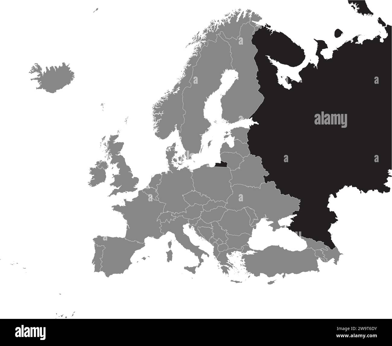 Location map of THE RUSSIAN FEDERATION (European part), EUROPE Stock ...