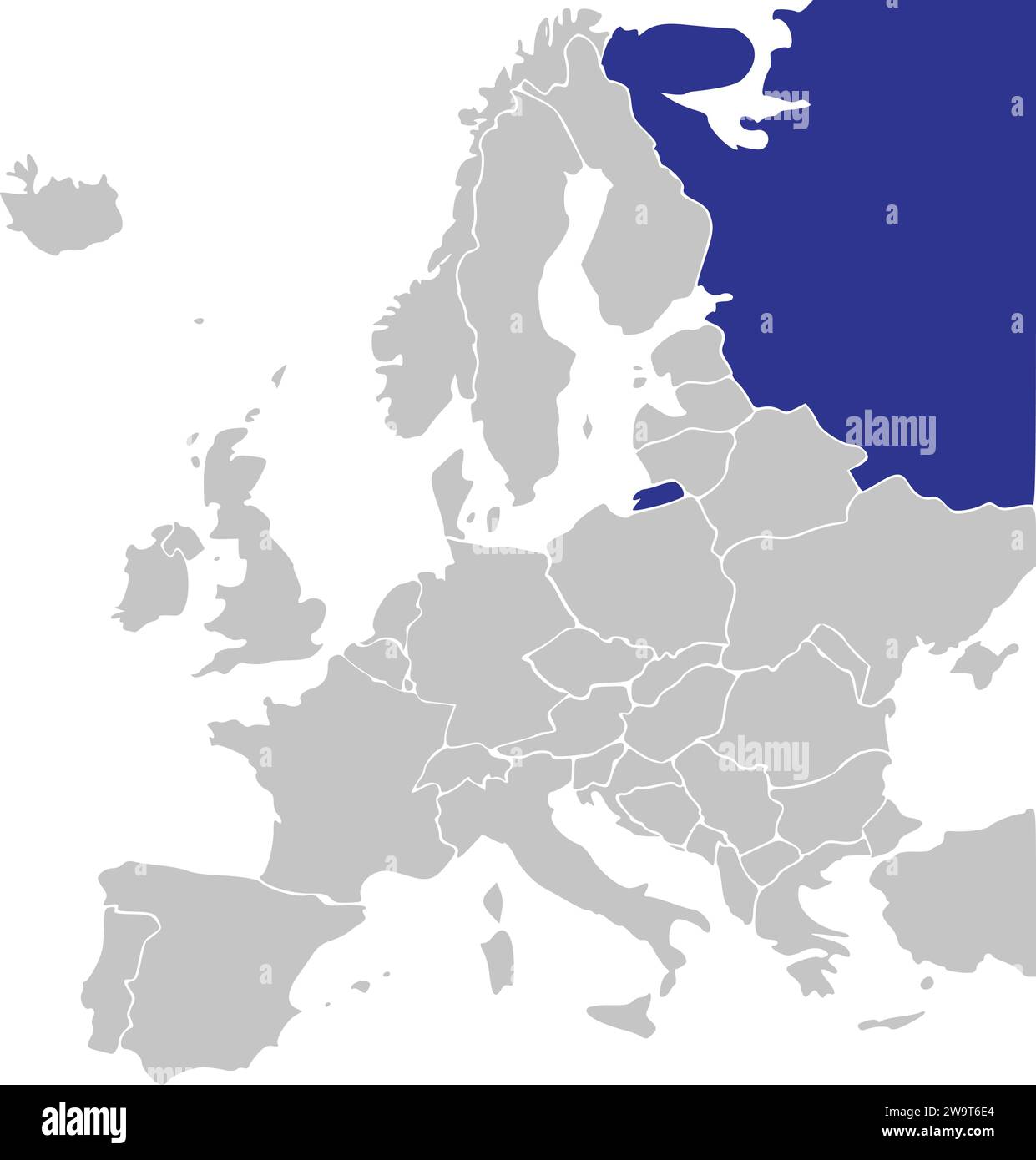 Location map of THE RUSSIAN FEDERATION (European part), EUROPE Stock ...