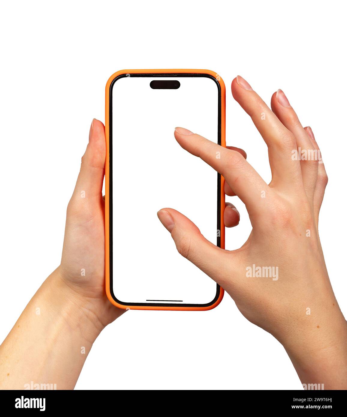 Berlin Germany December 27 2023 Mobile phone screen mockup in hand ...