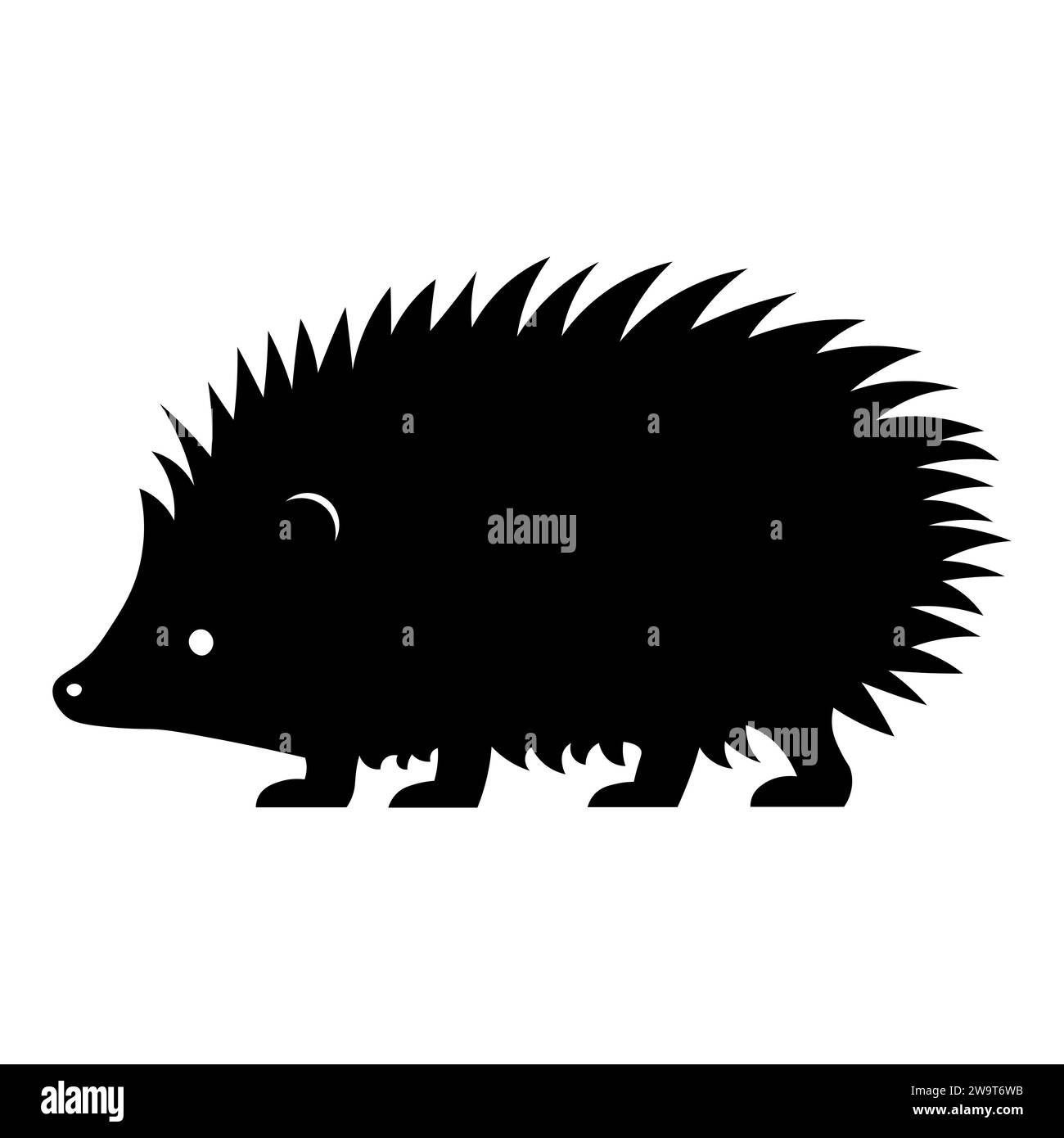 Hedgehog black vector icon on white background Stock Vector Image & Art ...