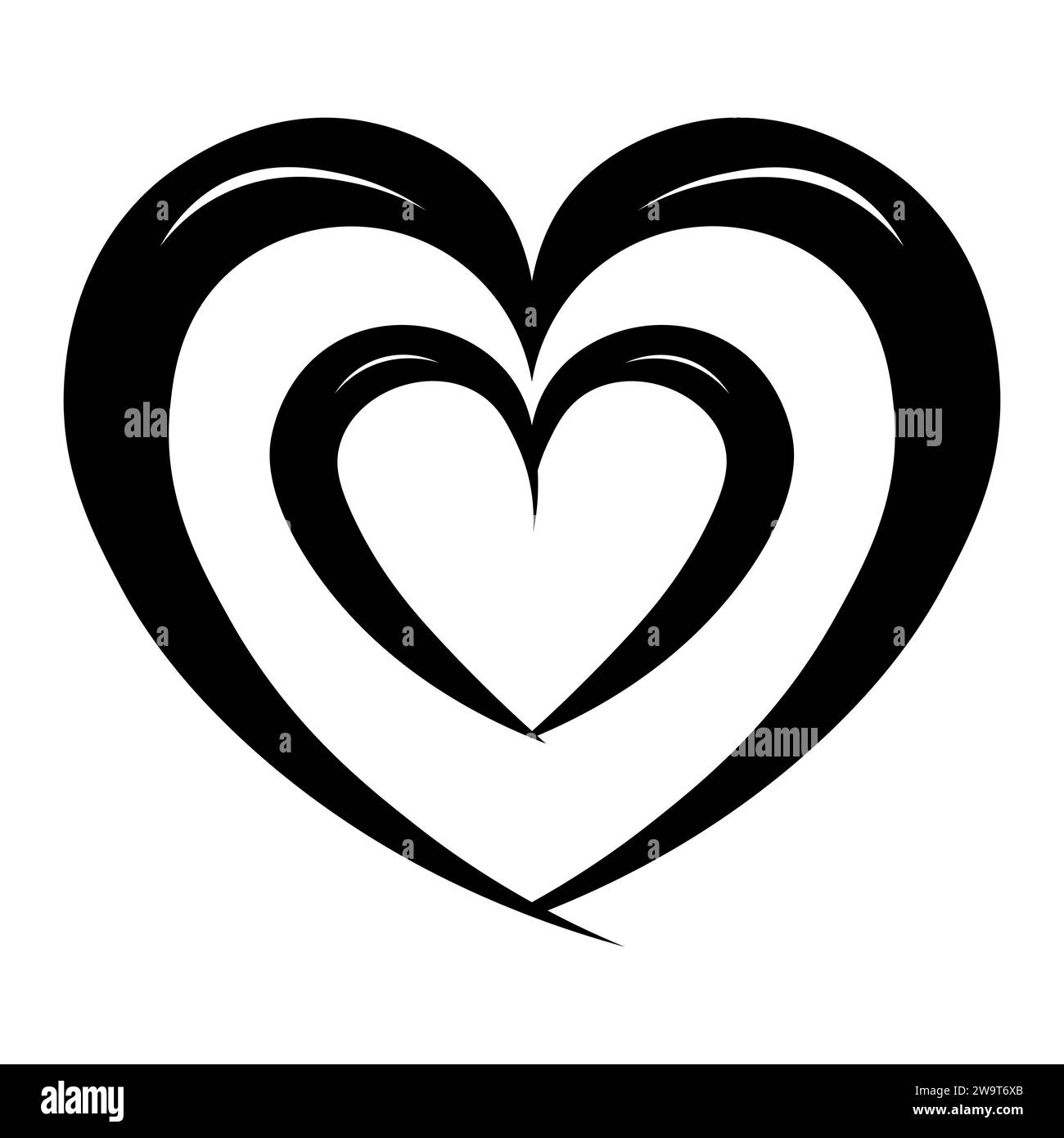 Abstract heart vector icon on white background Stock Vector Image & Art ...