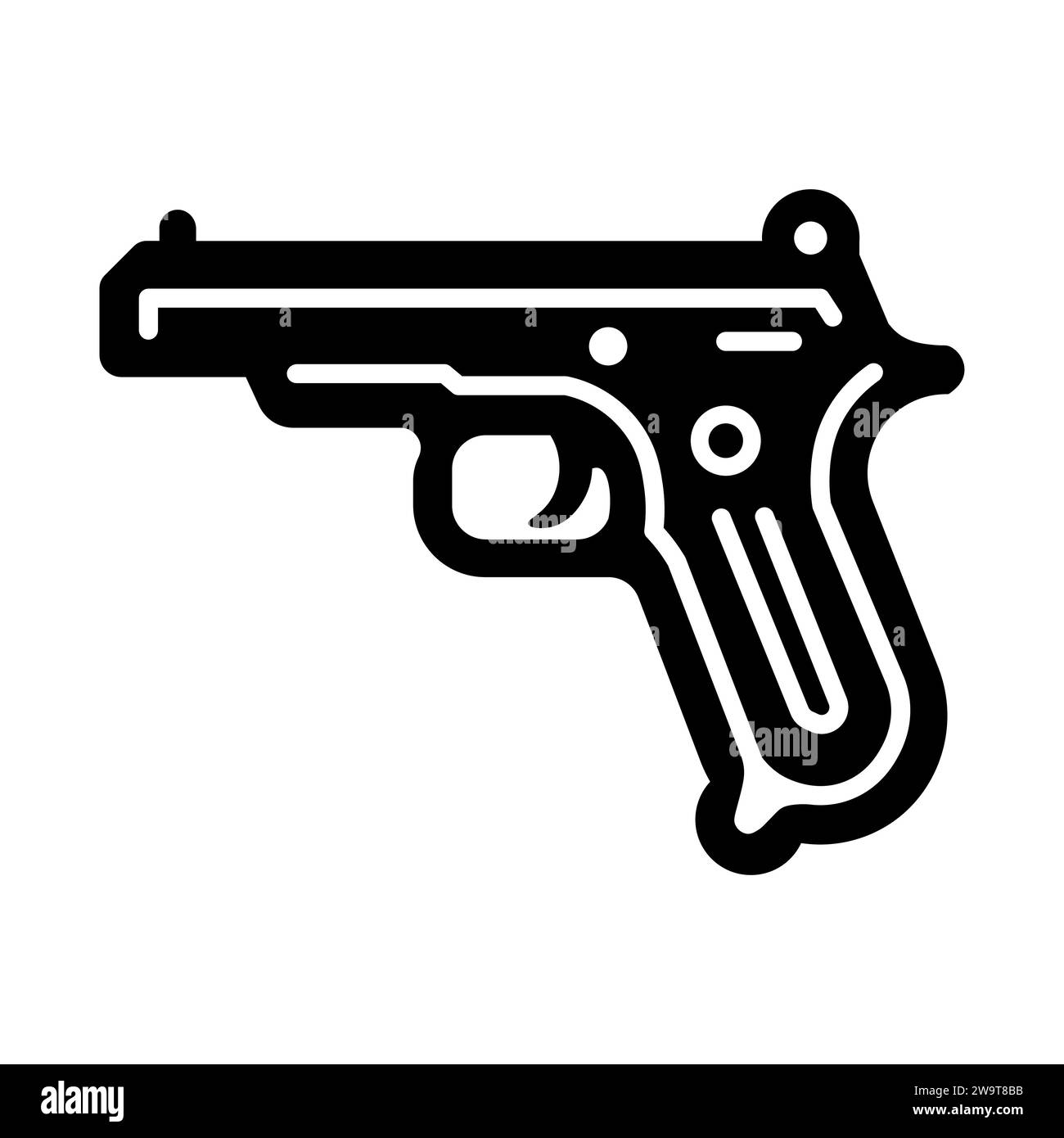 Vintage machine gun on Stock Vector Images - Alamy