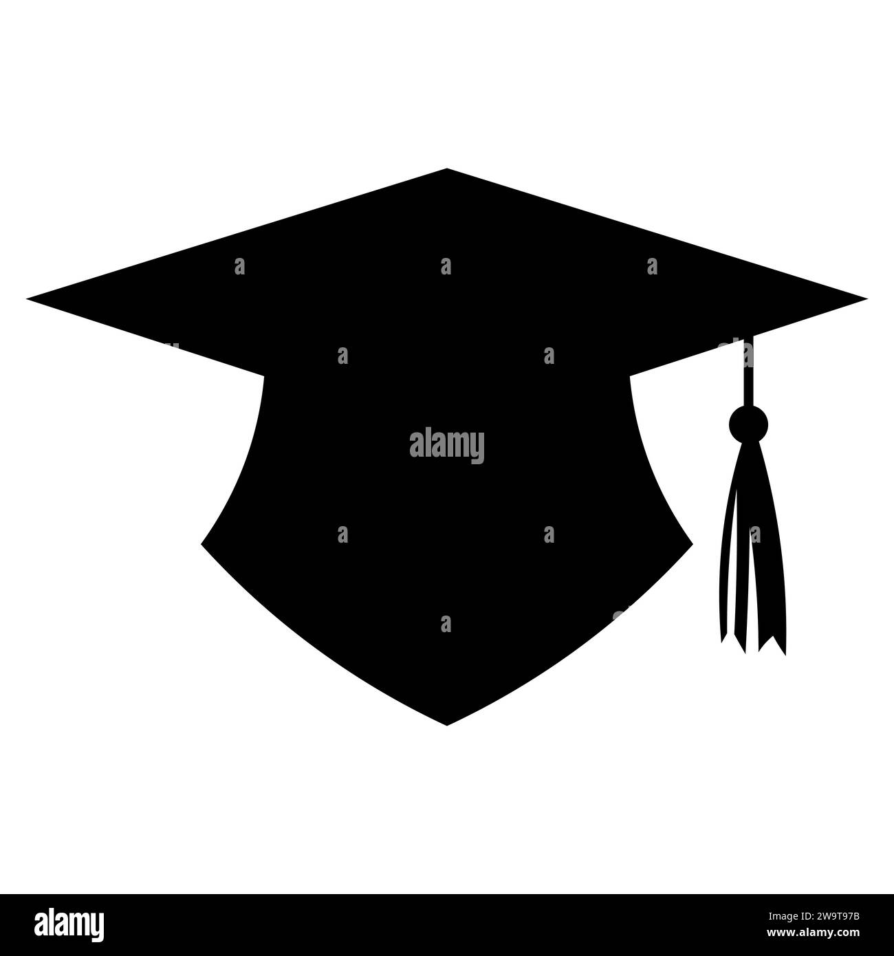 Graduation hat vector icon on white background Stock Vector Image & Art ...