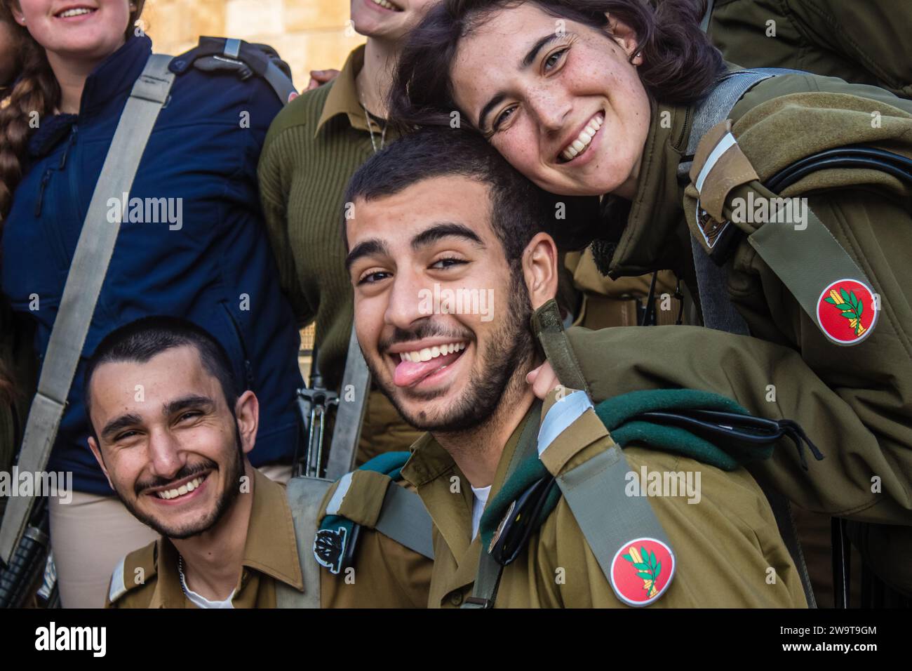 Portrait of a group of soldiers, Induction ceremony for new graduates ...
