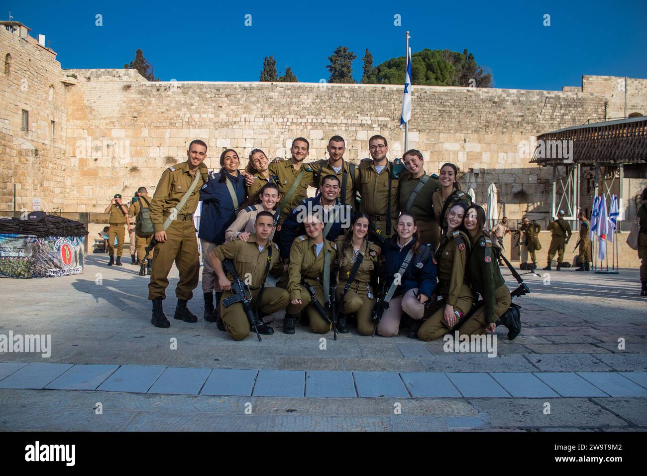 Portrait of a group of soldiers, Induction ceremony for new graduates ...