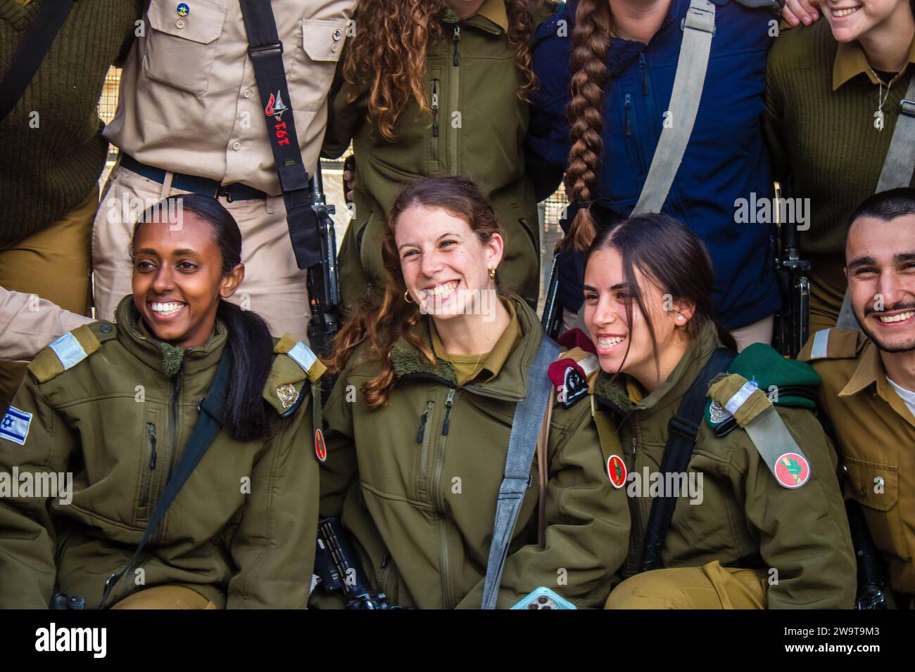 Portrait of a group of soldiers, Induction ceremony for new graduates ...