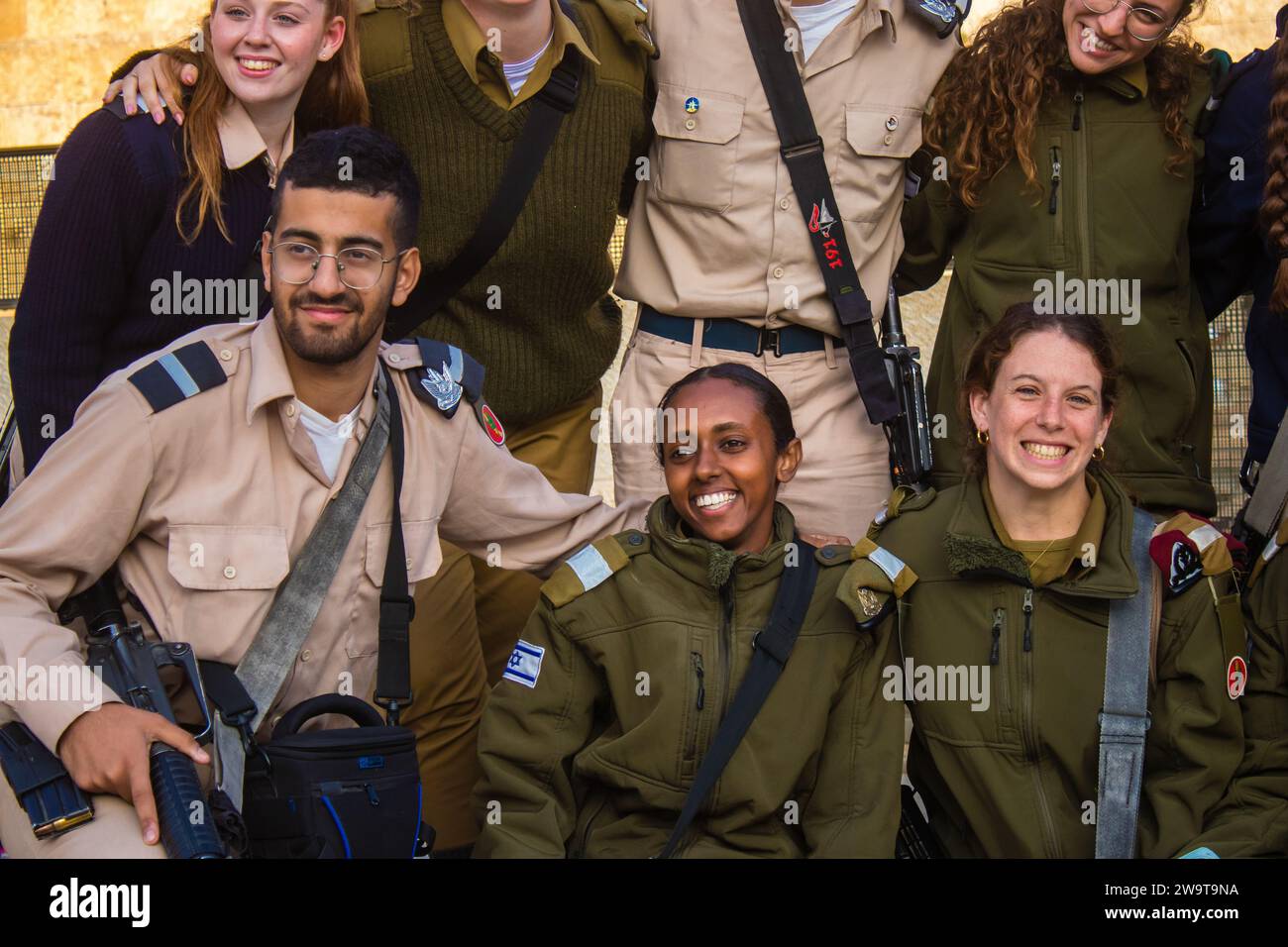 Portrait of a group of soldiers, Induction ceremony for new graduates ...