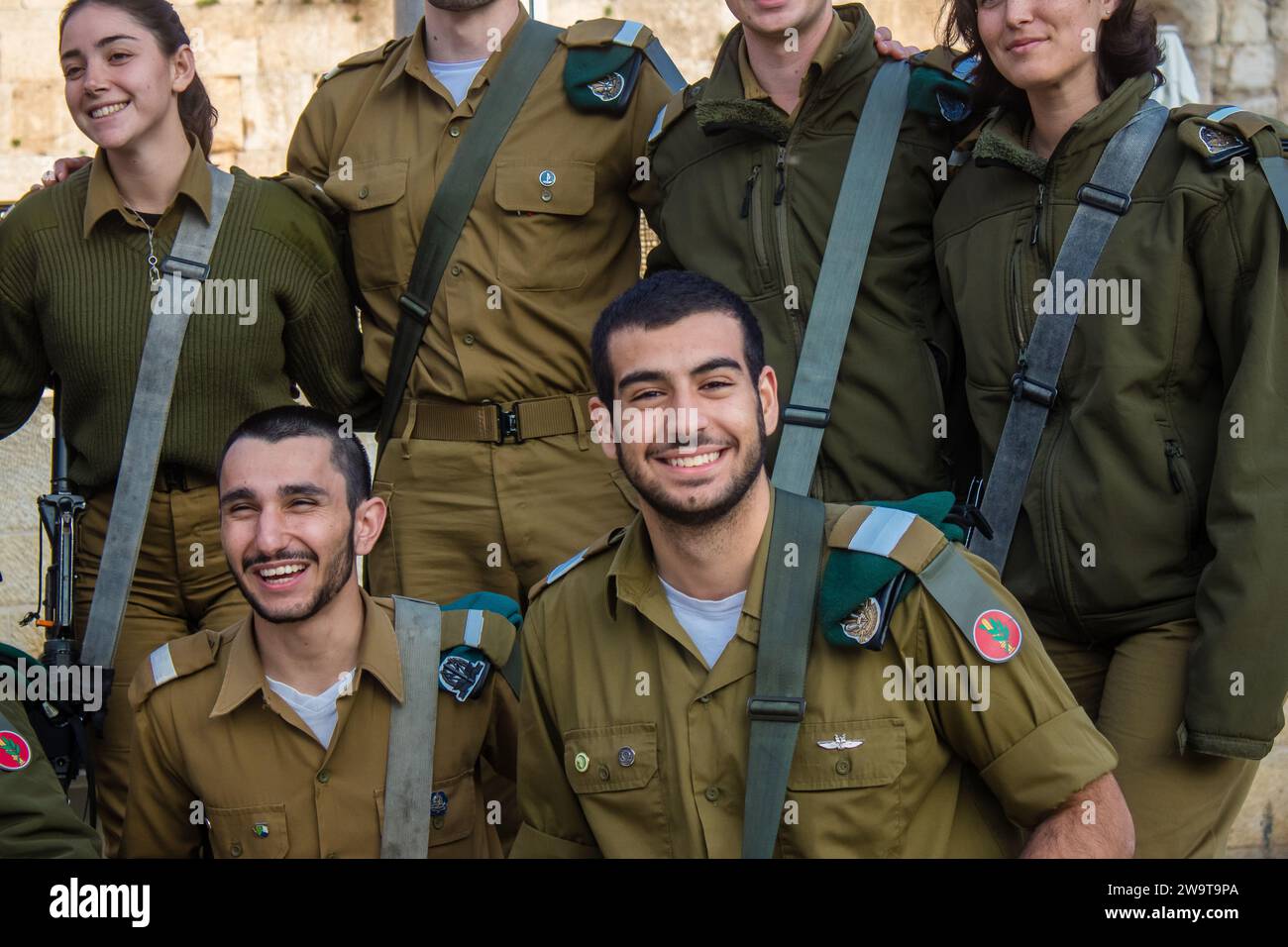 Portrait of a group of soldiers, Induction ceremony for new graduates ...