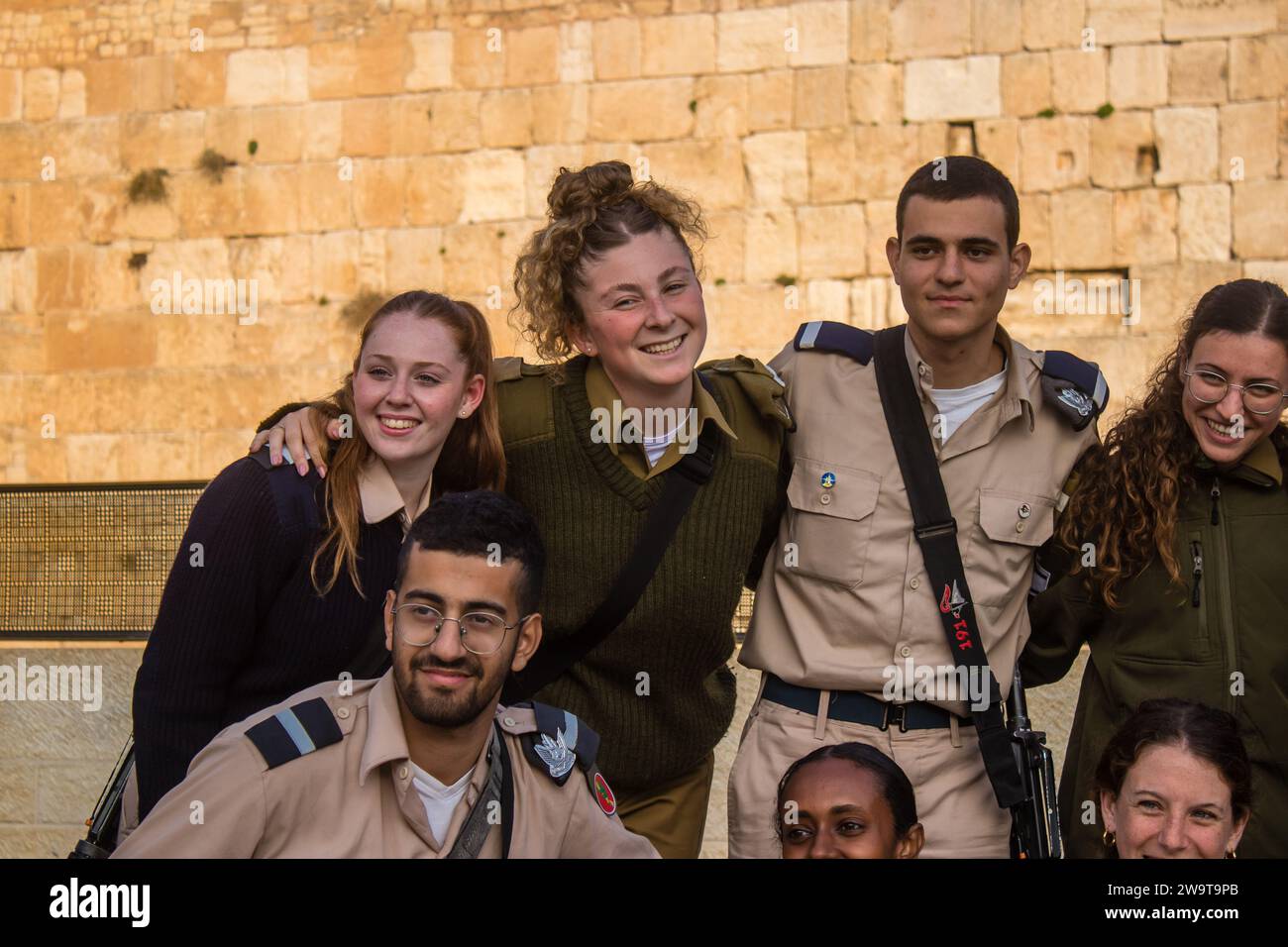 Portrait of a group of soldiers, Induction ceremony for new graduates ...