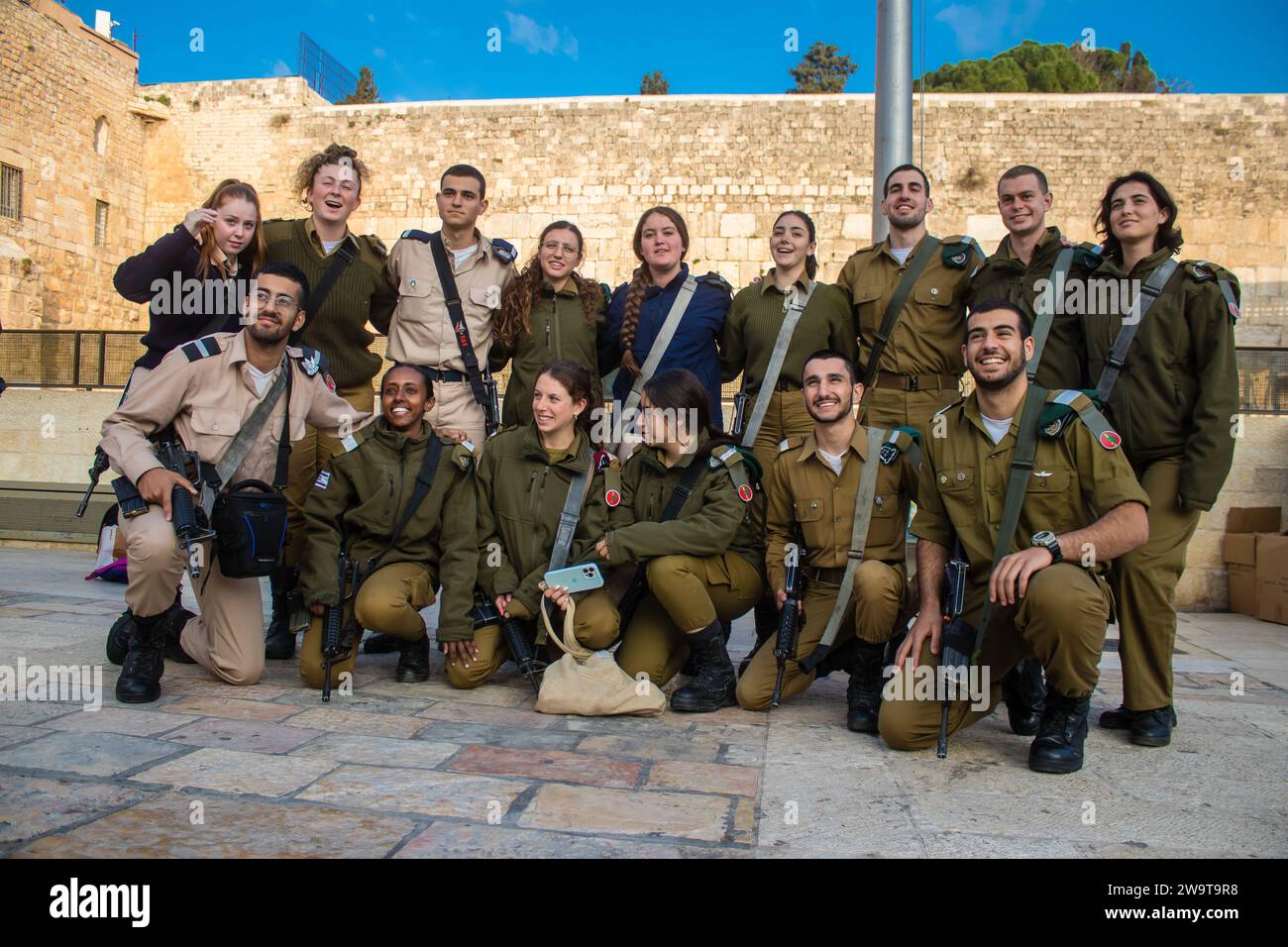 Portrait of a group of soldiers, Induction ceremony for new graduates ...