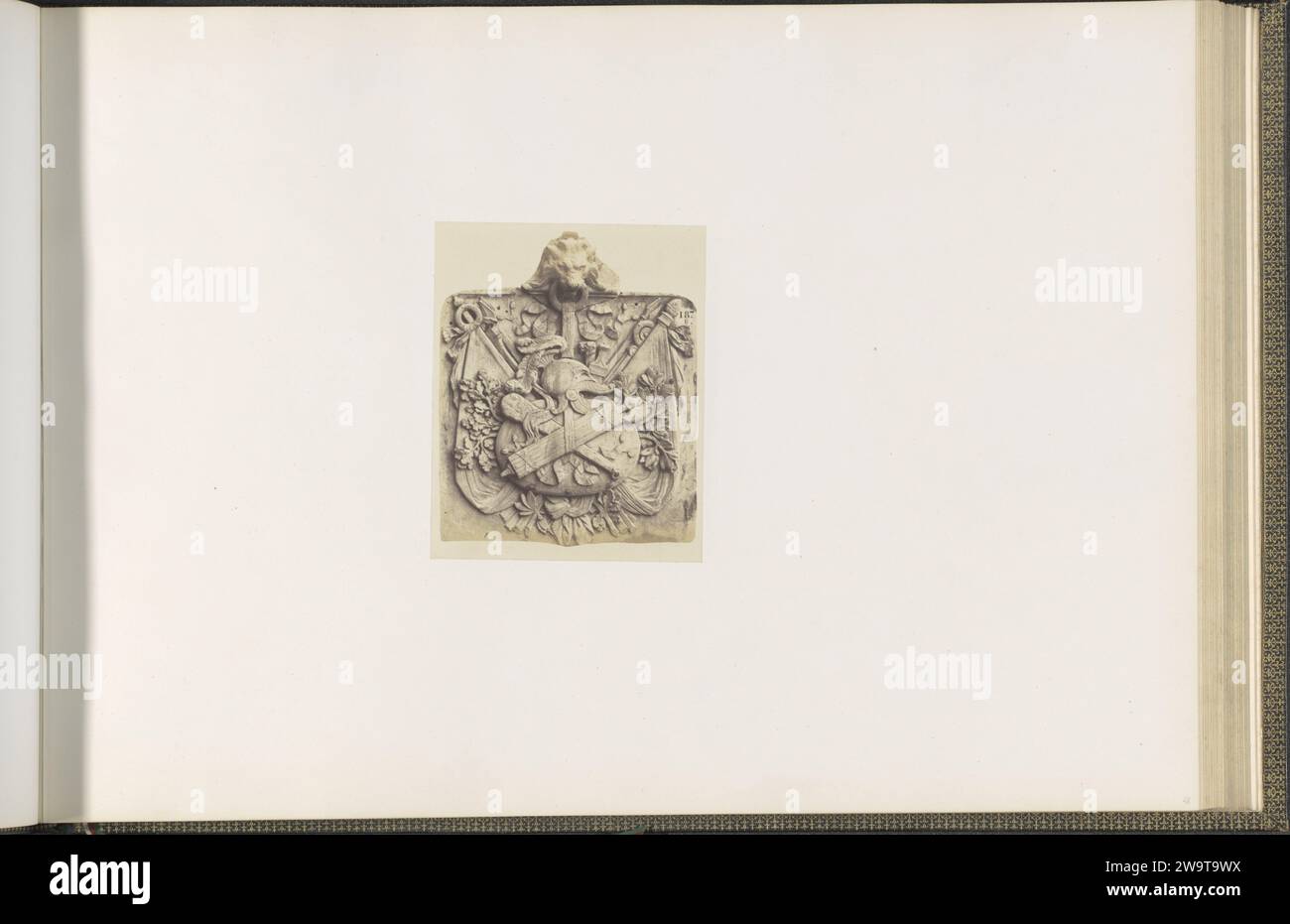 Gips model for a coat of arms on the Palais du Louvre, c. 1855 - c ...