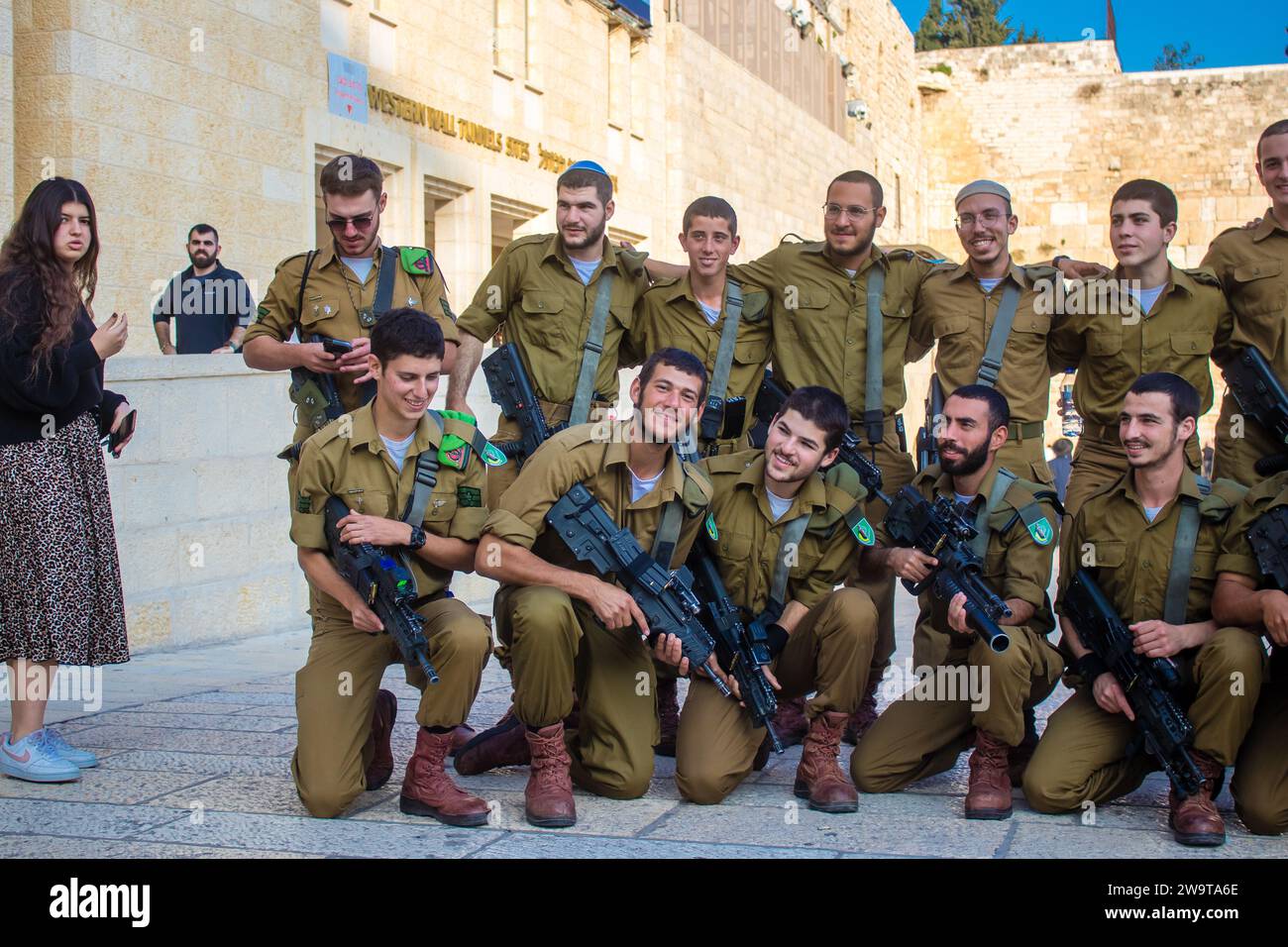 Portrait of a group of soldiers, Induction ceremony for new graduates ...
