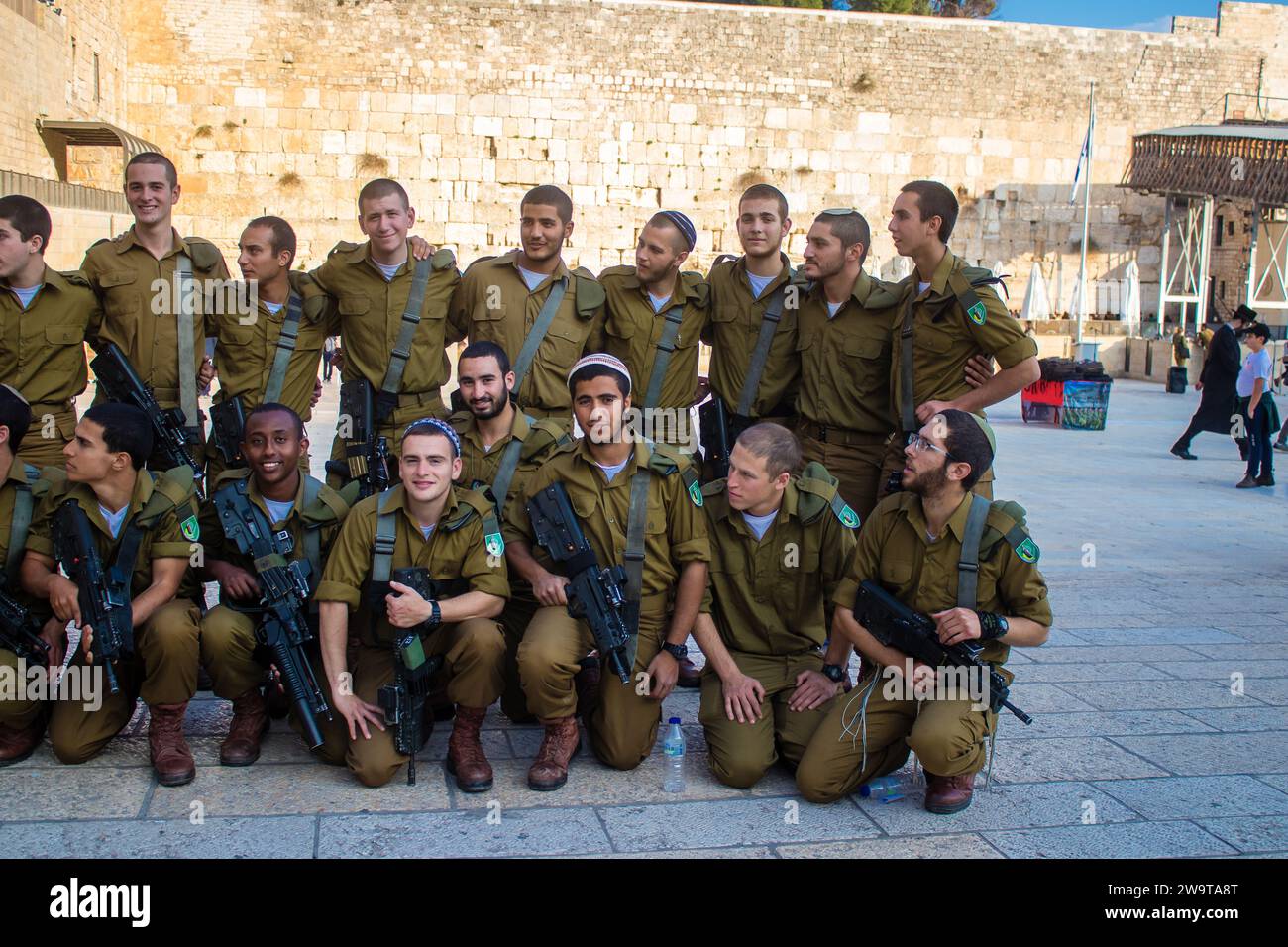 Portrait of a group of soldiers, Induction ceremony for new graduates ...