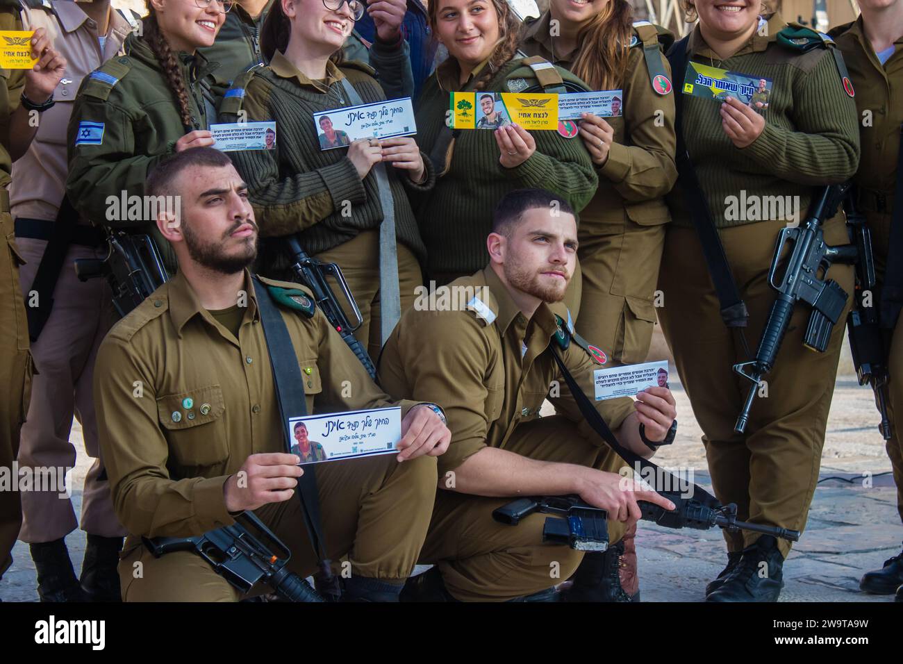 Portrait of a group of soldiers, Induction ceremony for new graduates ...