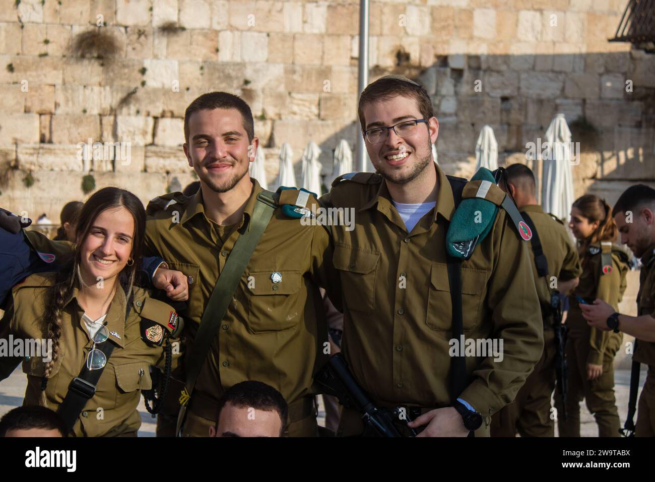 Portrait of a group of soldiers, Induction ceremony for new graduates ...