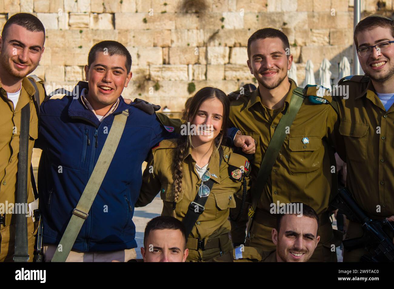 Portrait of a group of soldiers, Induction ceremony for new graduates ...