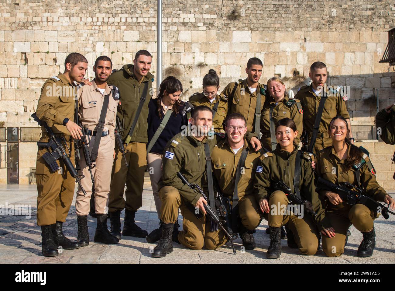 Portrait of a group of soldiers, Induction ceremony for new graduates ...