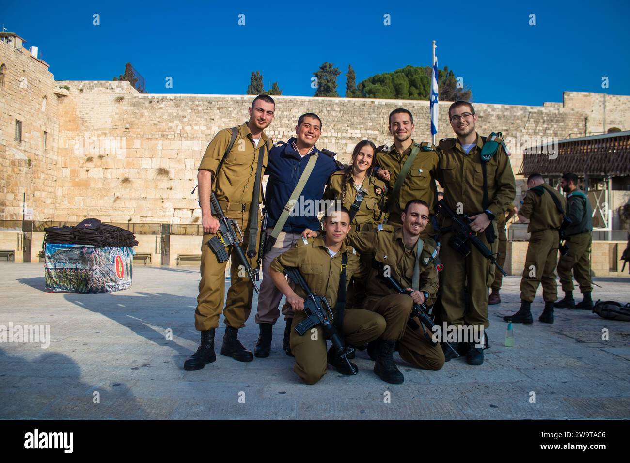 Portrait of a group of soldiers, Induction ceremony for new graduates ...