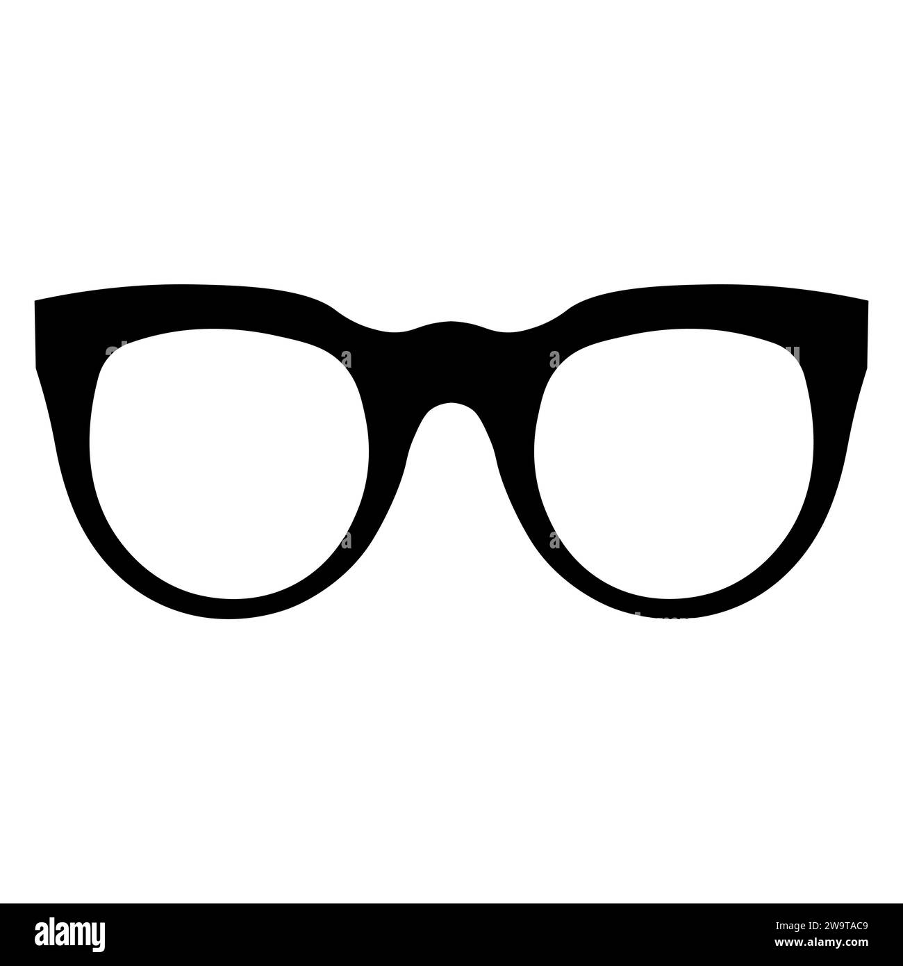 Glasses black vector icon on white background Stock Vector Image & Art ...