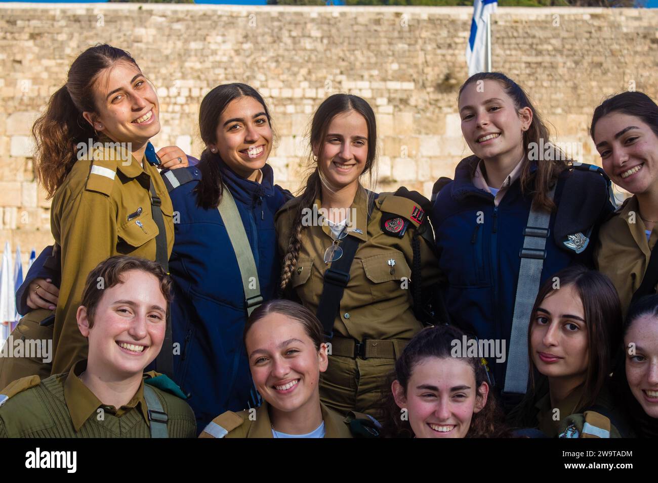 Portrait of a group of soldiers, Induction ceremony for new graduates ...