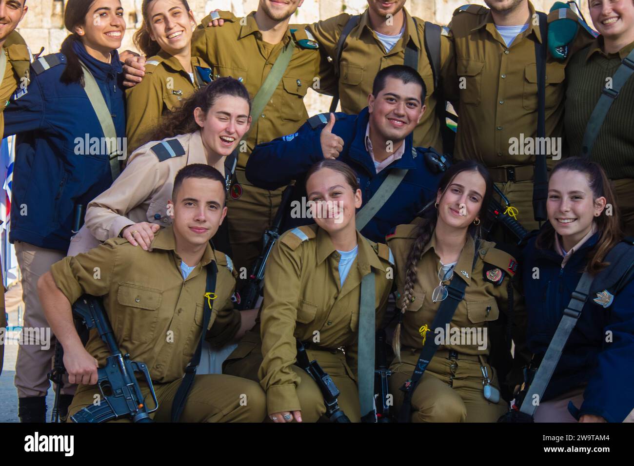 Portrait of a group of soldiers, Induction ceremony for new graduates ...