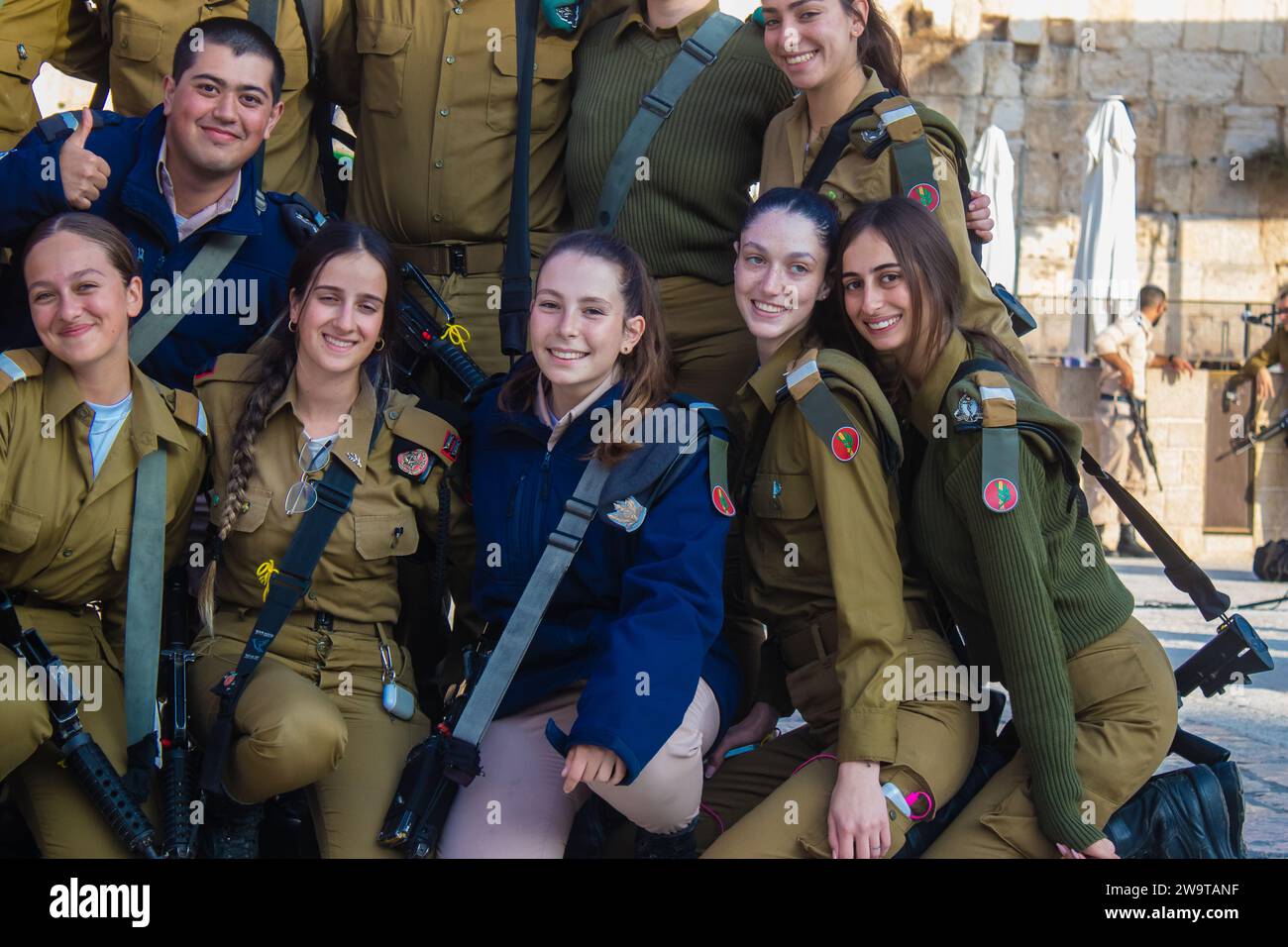 Portrait of a group of soldiers, Induction ceremony for new graduates ...