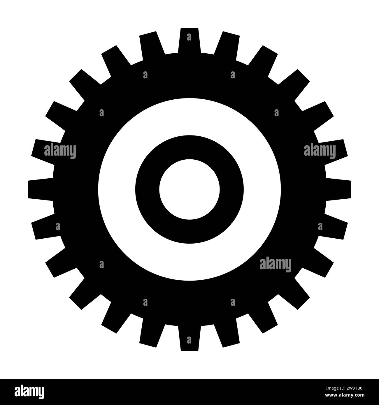 Gear black vector icon on white background Stock Vector Image & Art - Alamy